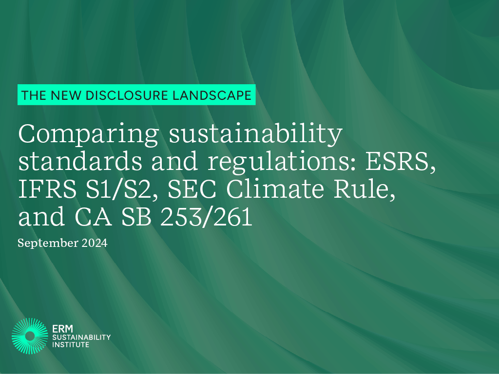 The New Disclosure Landscape: Comparing sustainability standards and ...
