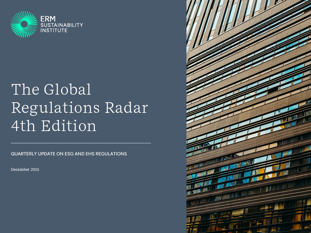 Global Sustainability Regulations Radar – 4th Edition | ERM